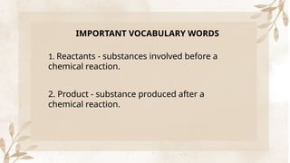 chemical equation and chemical reactions | PPTX