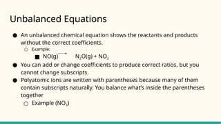 ChemicalEquationNotes-1 Balancing Equations | PPT