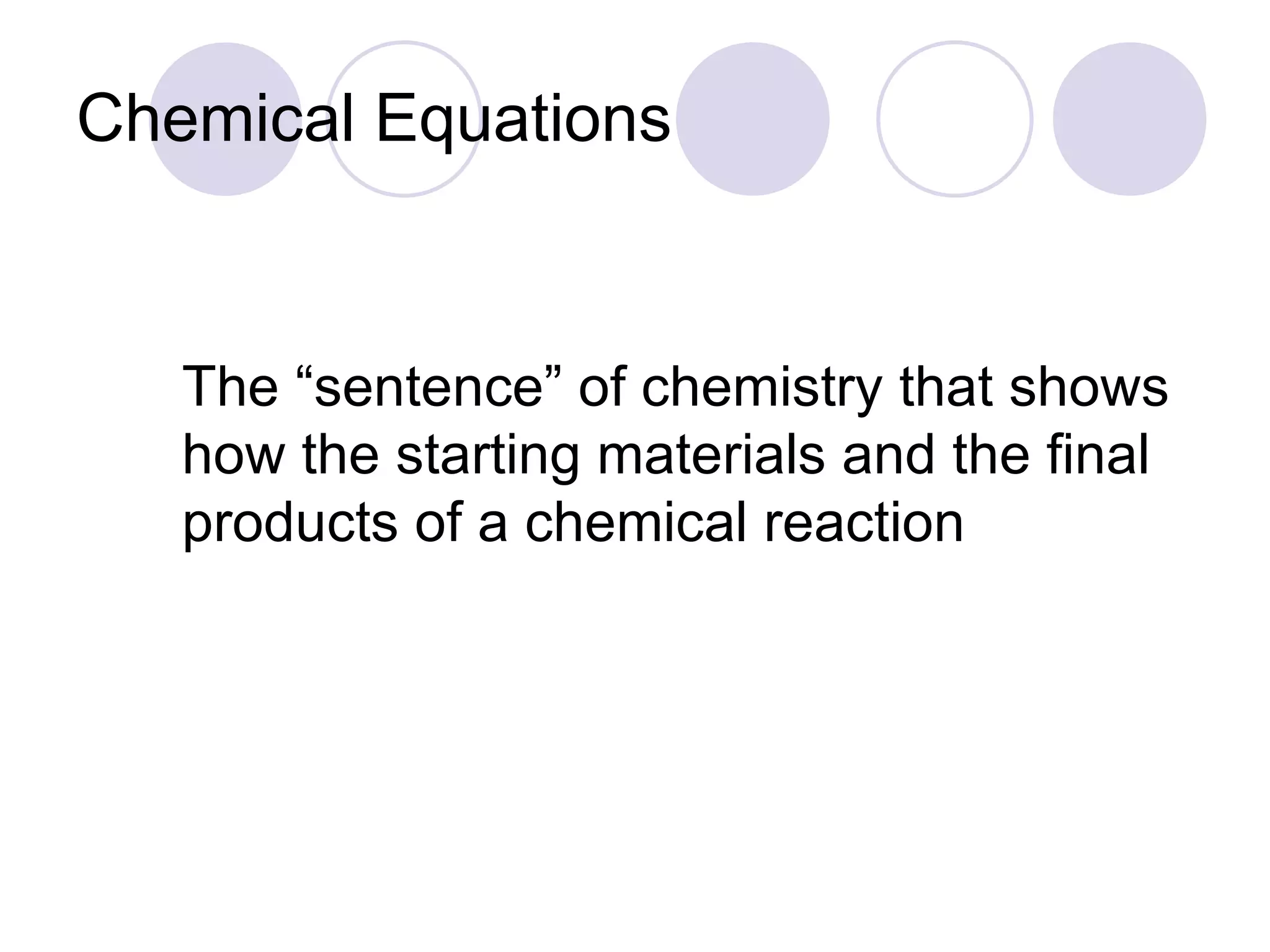 Chemical equations | PPT