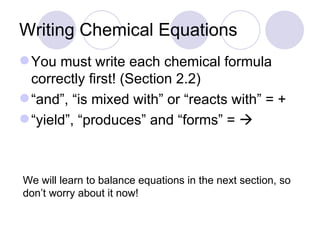 Chemical equations | PPT