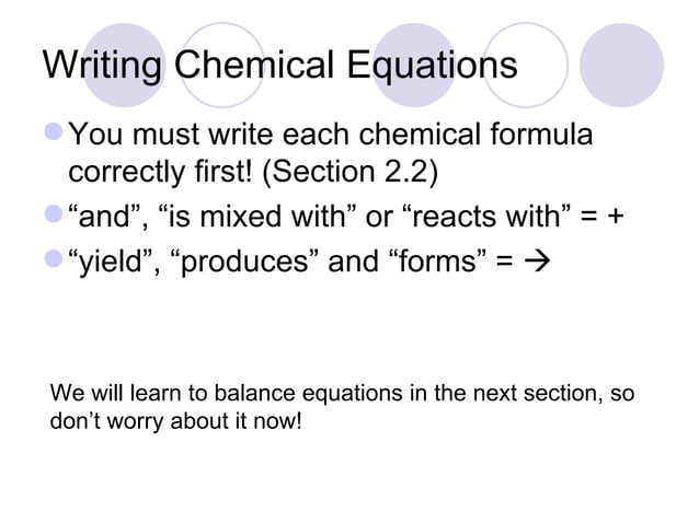Chemical equations | PPT
