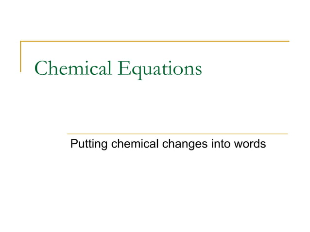 Balancing Chemical Equations | PPT