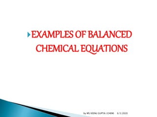 Chemical equations and their types | PPTX