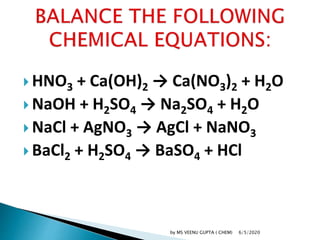 Chemical equations and their types | PPTX