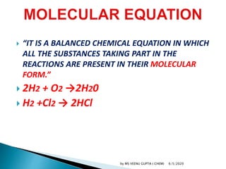 Chemical equations and their types | PPTX