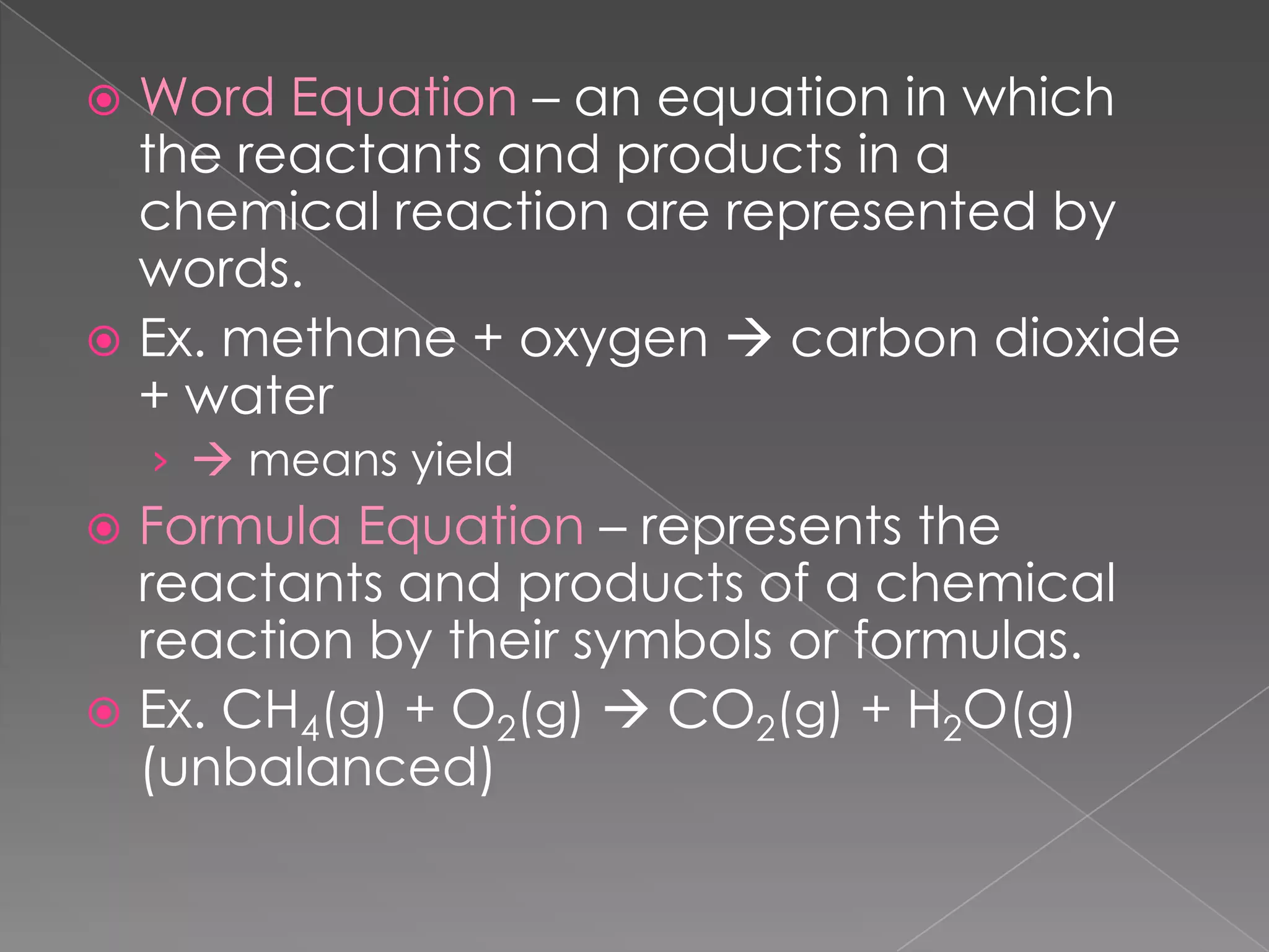 Chemical equations and reactions | PPT | Free Download