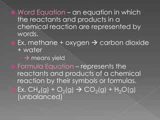 Chemical equations and reactions | PPTX