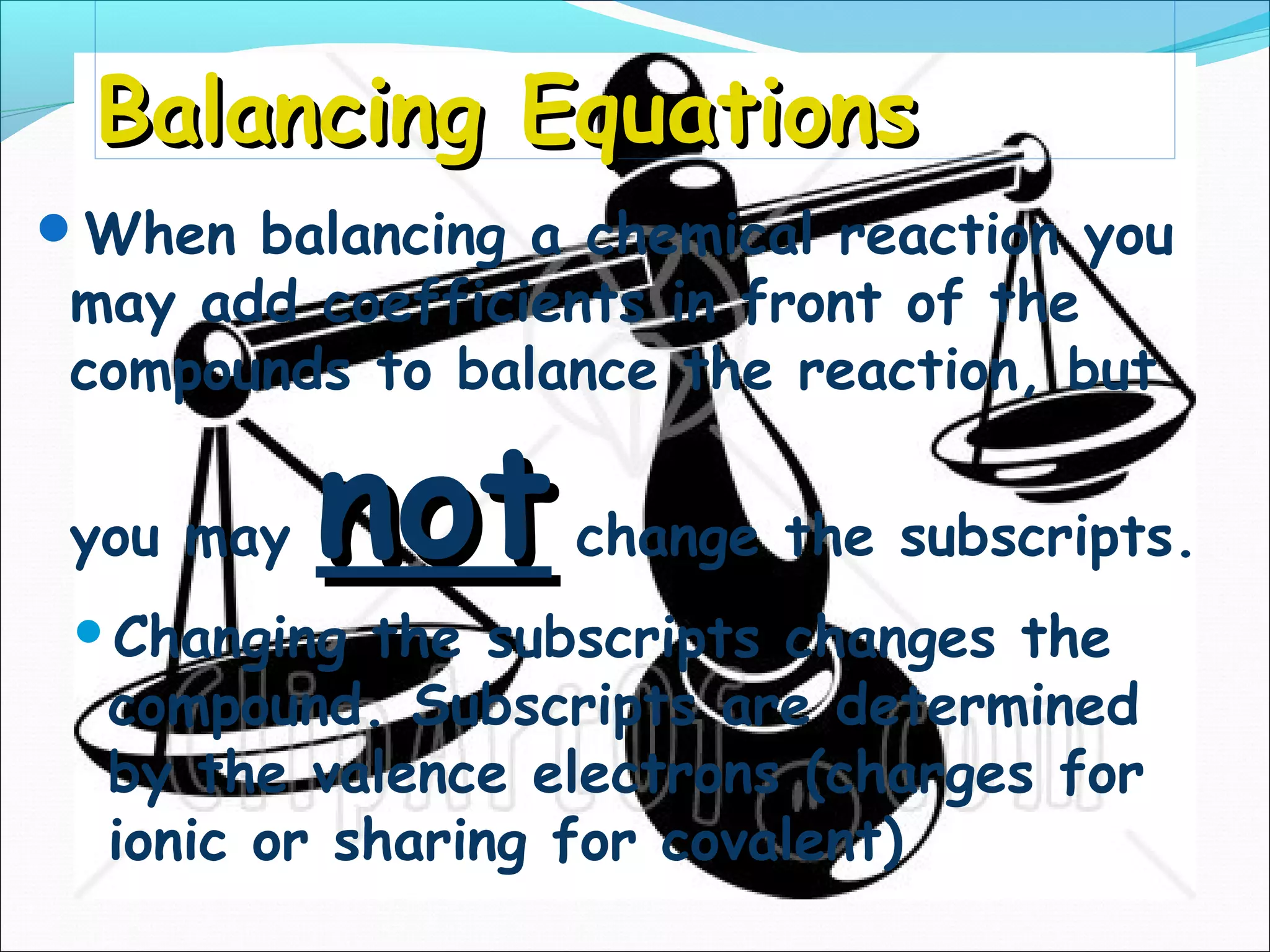 Chemical equations and reactions | PPT