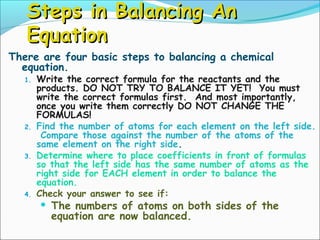 Chemical equations and reactions | PPT