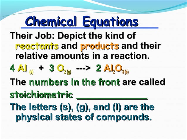 Chemical equations and reactions | PPT