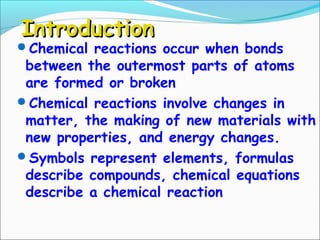 Chemical equations and reactions | PPT