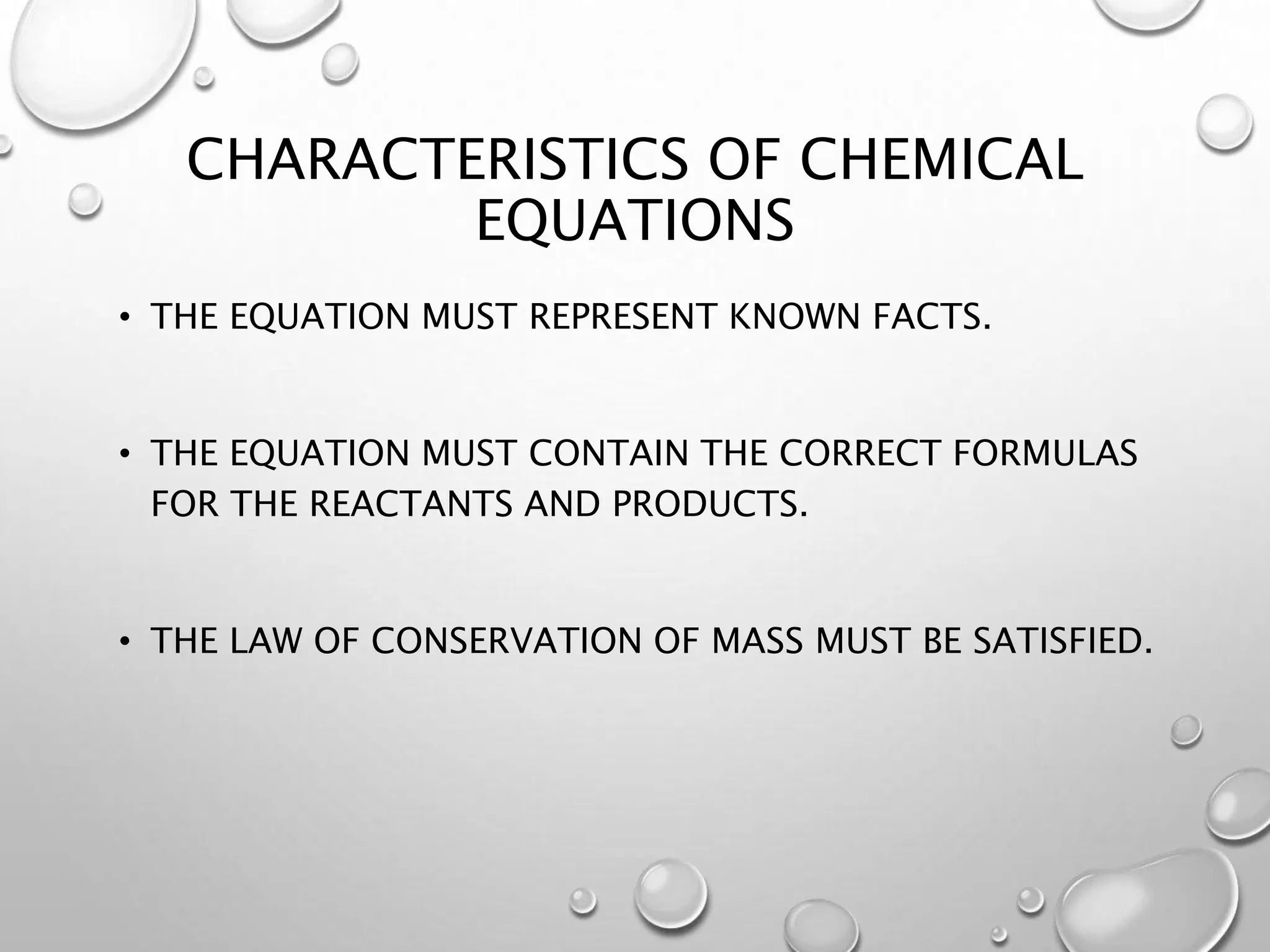 Chemical equations & reactions | PPTX | Chemistry | Science