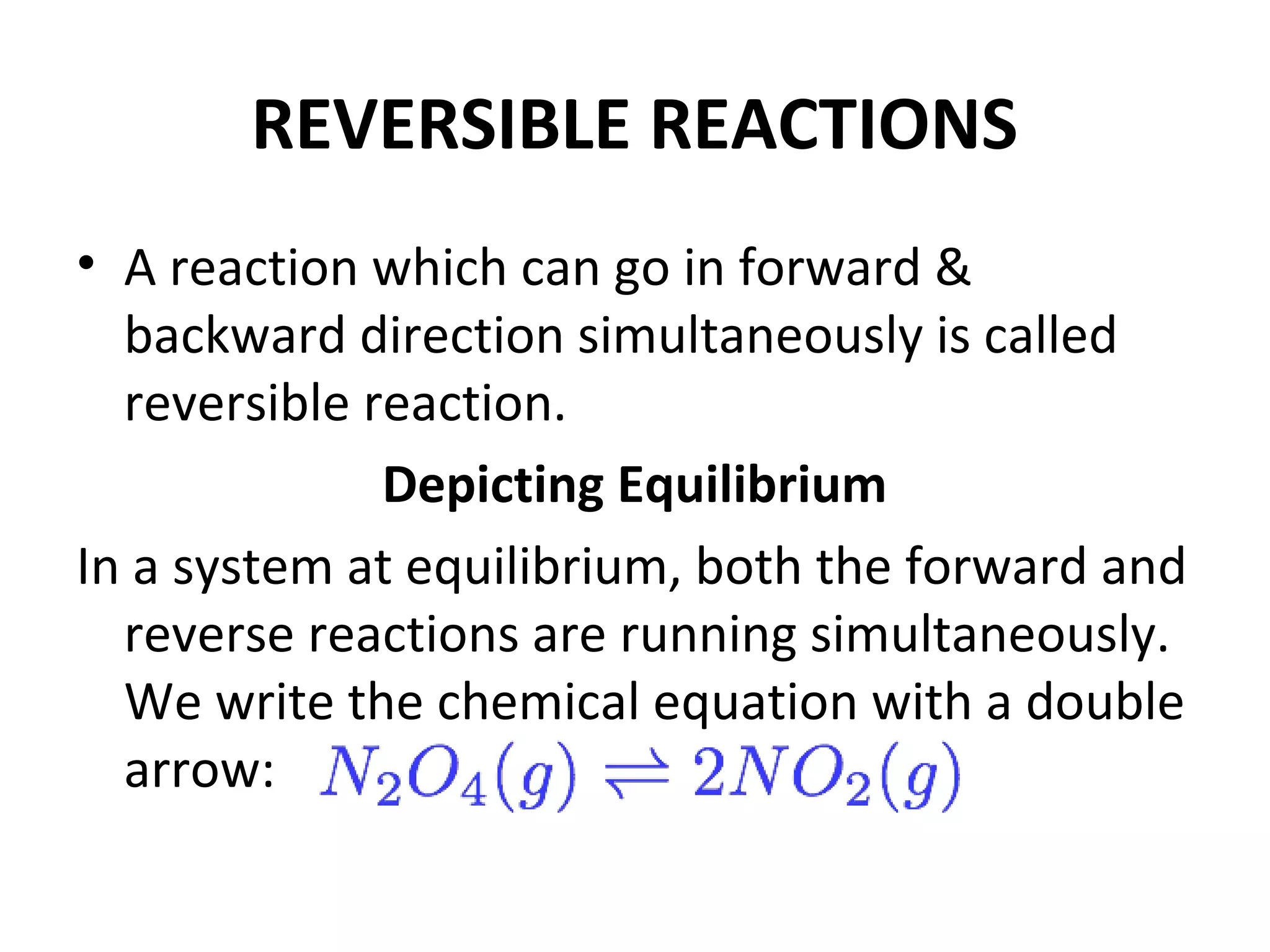 Chemical equilibrium | PPT