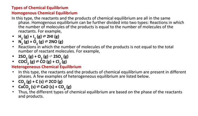 Chemical Equilibrium: Introduction (BSc. 1st year) | PDF | Chemistry ...