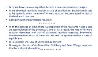Chemical Equilibrium: Introduction (BSc. 1st year) | PDF
