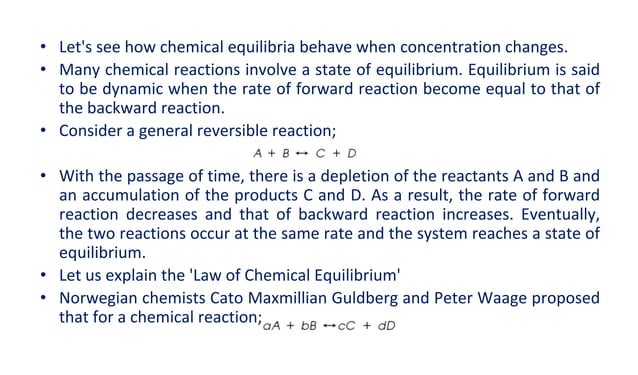 Chemical Equilibrium: Introduction (BSc. 1st year) | PDF | Chemistry ...