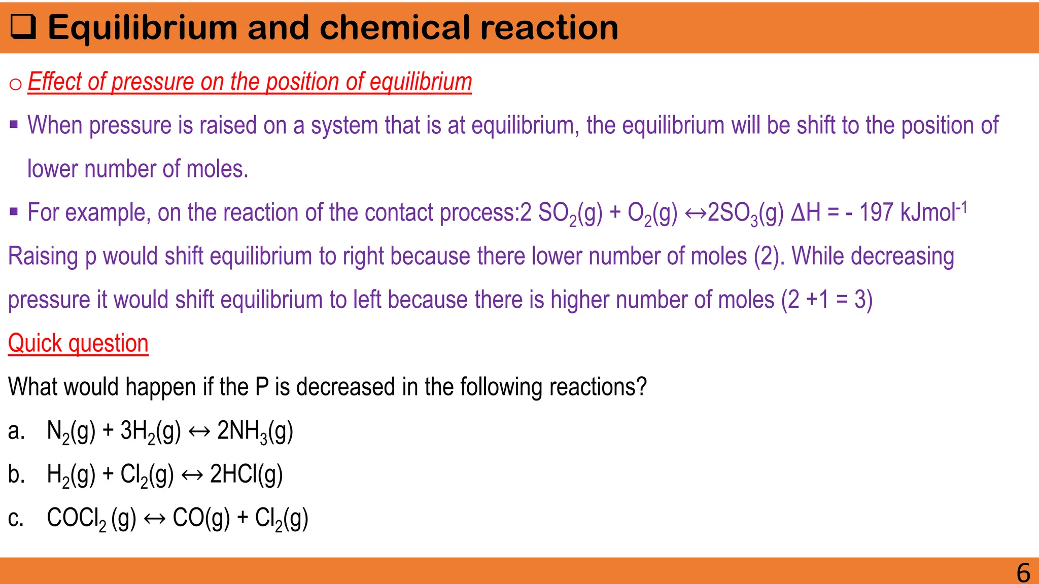 Chemical equilibrium: the factors affecting equilibrium | PDF