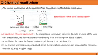 Chemical equilibrium: the factors affecting equilibrium | PDF