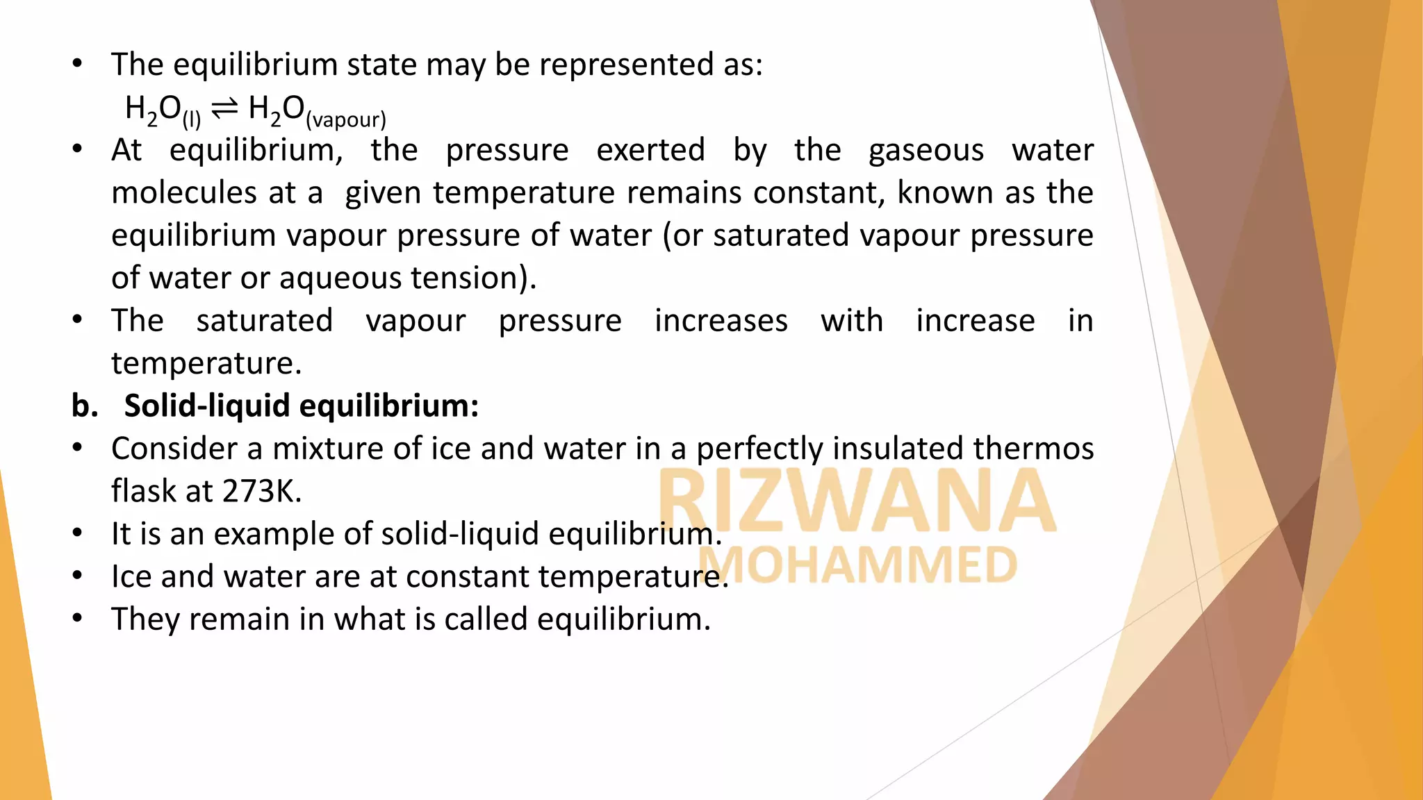 1st Lecture on Chemical Equilibrium | Chemistry Part II | 11th Std | PDF