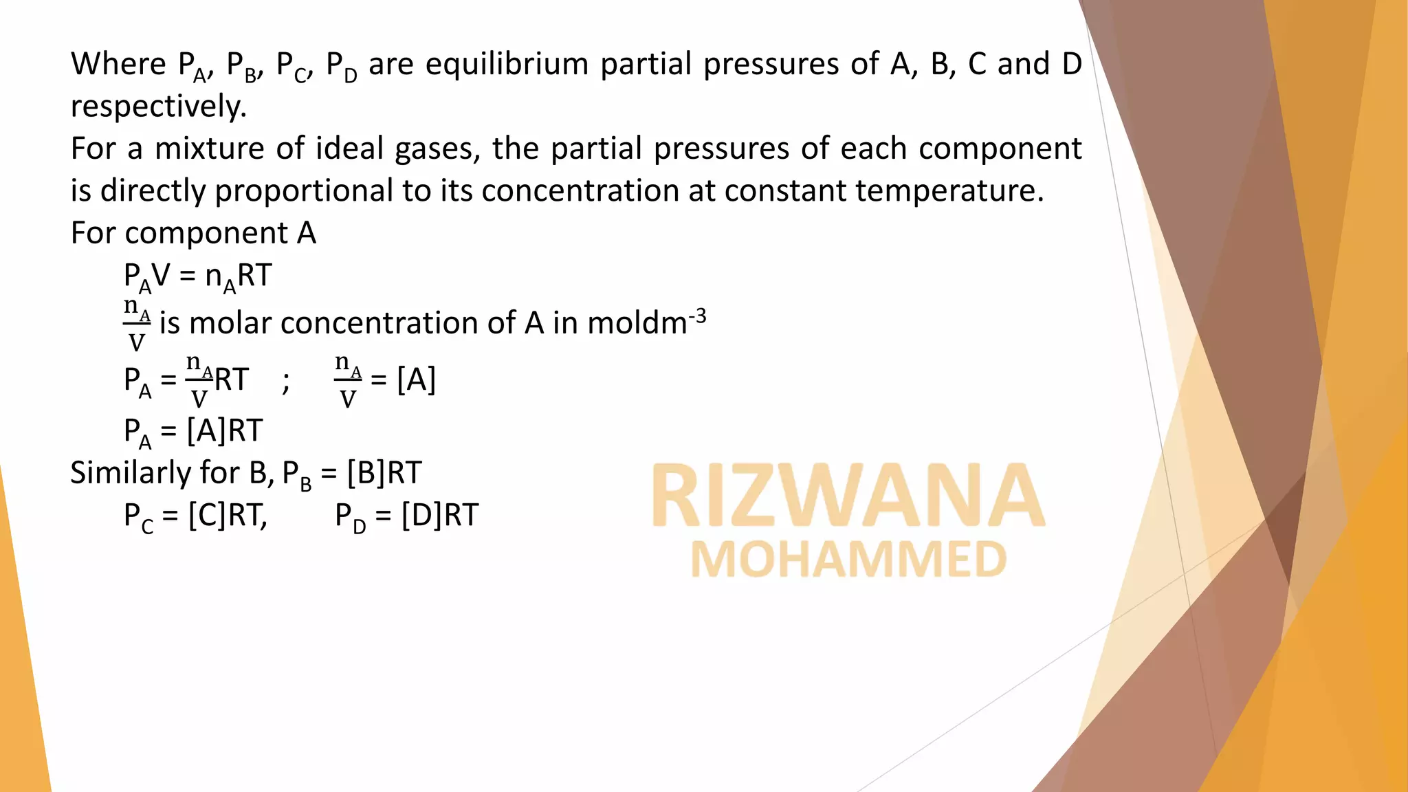 2nd Lecture on Chemical Equilibrium | Chemistry Part II | 11th Std | PPT