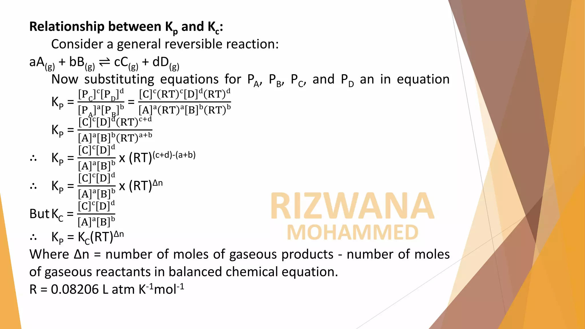 2nd Lecture on Chemical Equilibrium | Chemistry Part II | 11th Std | PPT