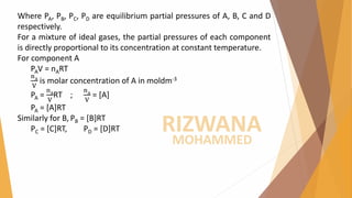 2nd Lecture on Chemical Equilibrium | Chemistry Part II | 11th Std | PPT