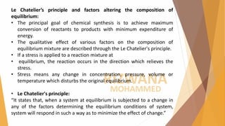 3rd Lecture on Chemical Equilibrium | Chemistry Part II | 11th Std | PPT