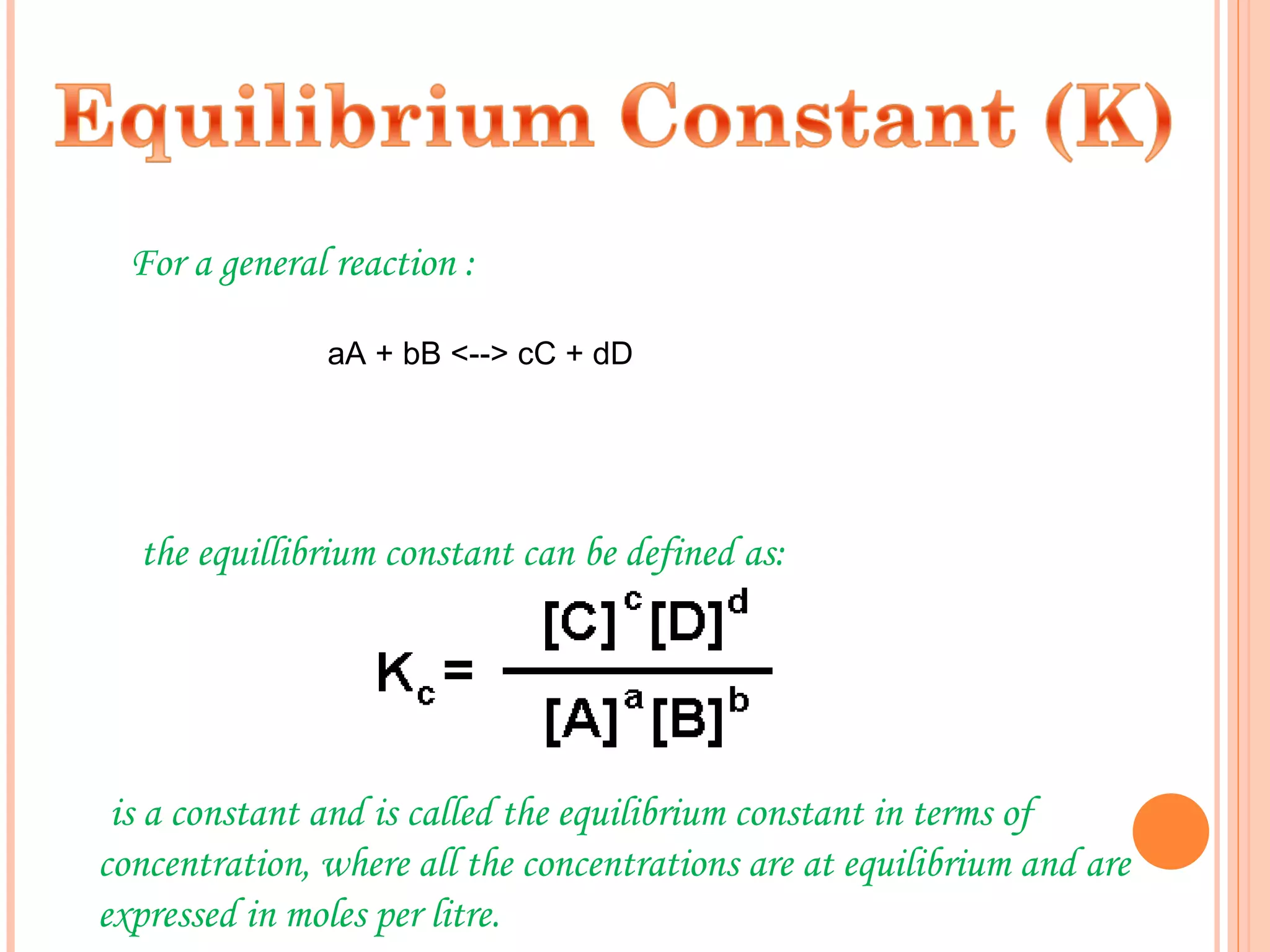 Chemical equillibrium | PPT