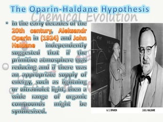 Chemical evolution theory of life’s origins | PPTX