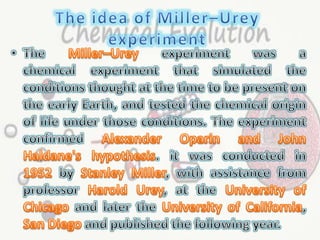 Chemical evolution theory of life’s origins | PPTX