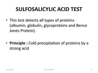 Chemical examination of urine | PPT