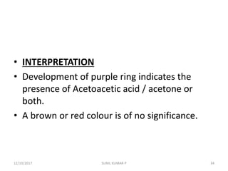 Chemical examination of urine | PPT
