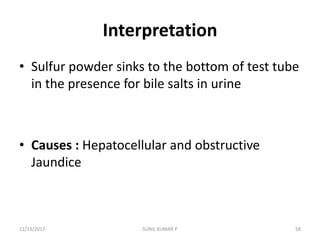 Chemical examination of urine | PPT