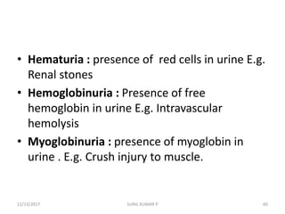 Chemical examination of urine | PPT