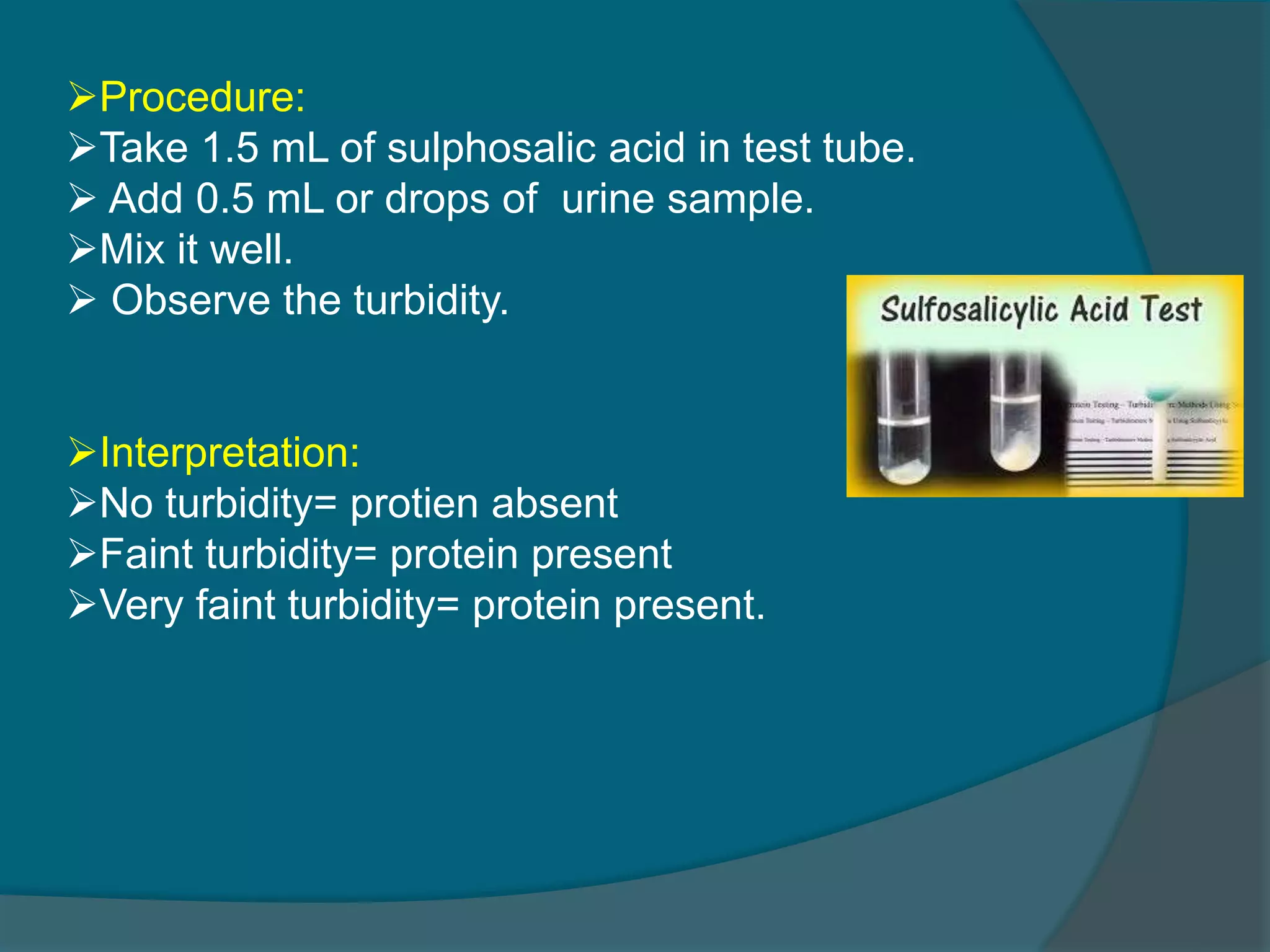 Chemical examination of urine 2 | PPTX