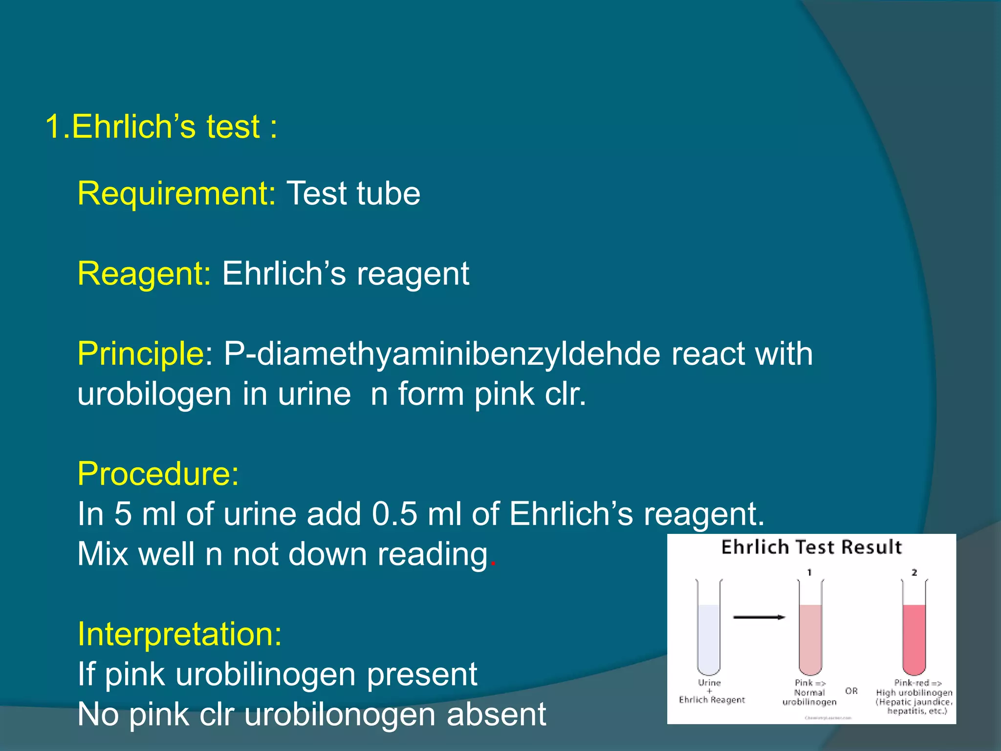 Chemical examination of urine 2 | PPTX