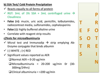 Chemical examination of urine (rgt strip) | PPTX