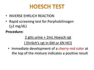 Chemical examination of urine (rgt strip) | PPTX