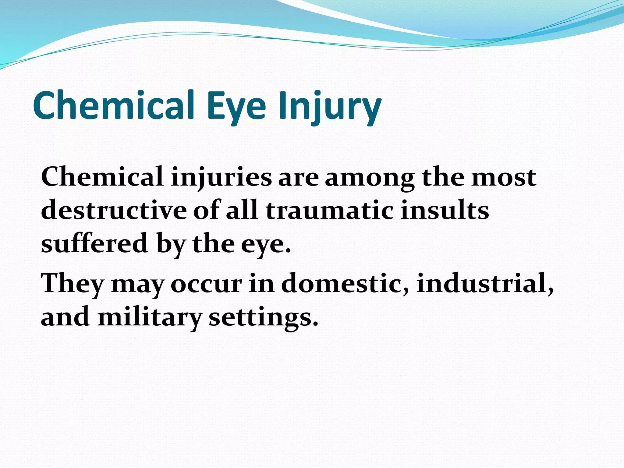 Chemical eye trauma, By Dr. Safaa Refaat | PPTX