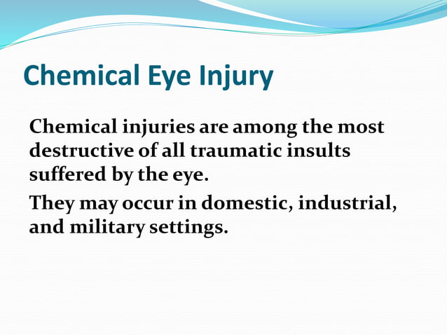 Chemical eye trauma, By Dr. Safaa Refaat | PPT