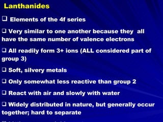 Chemical Families Notes | PPT