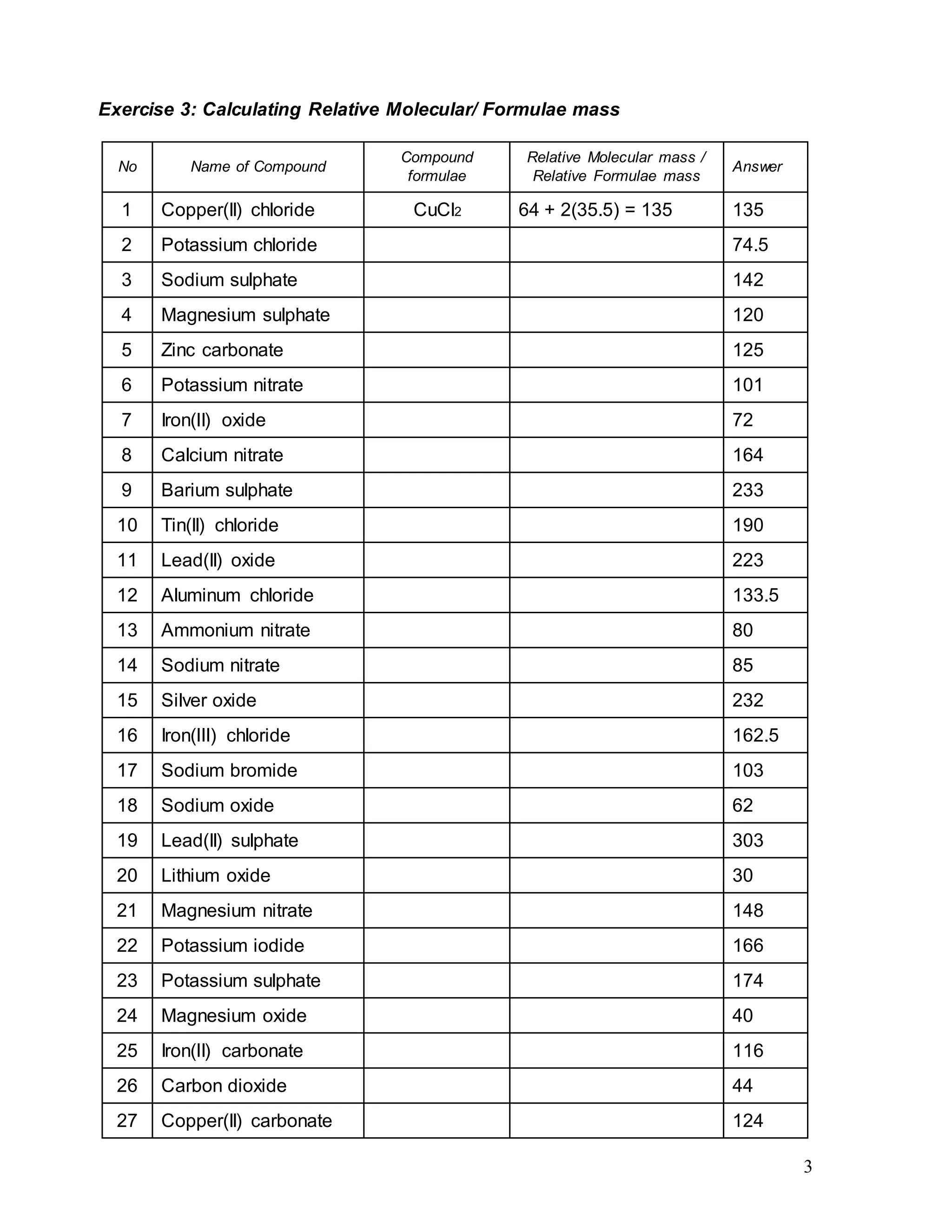 Latihan Formula Ion & Formula Kimia (for students) | DOCX