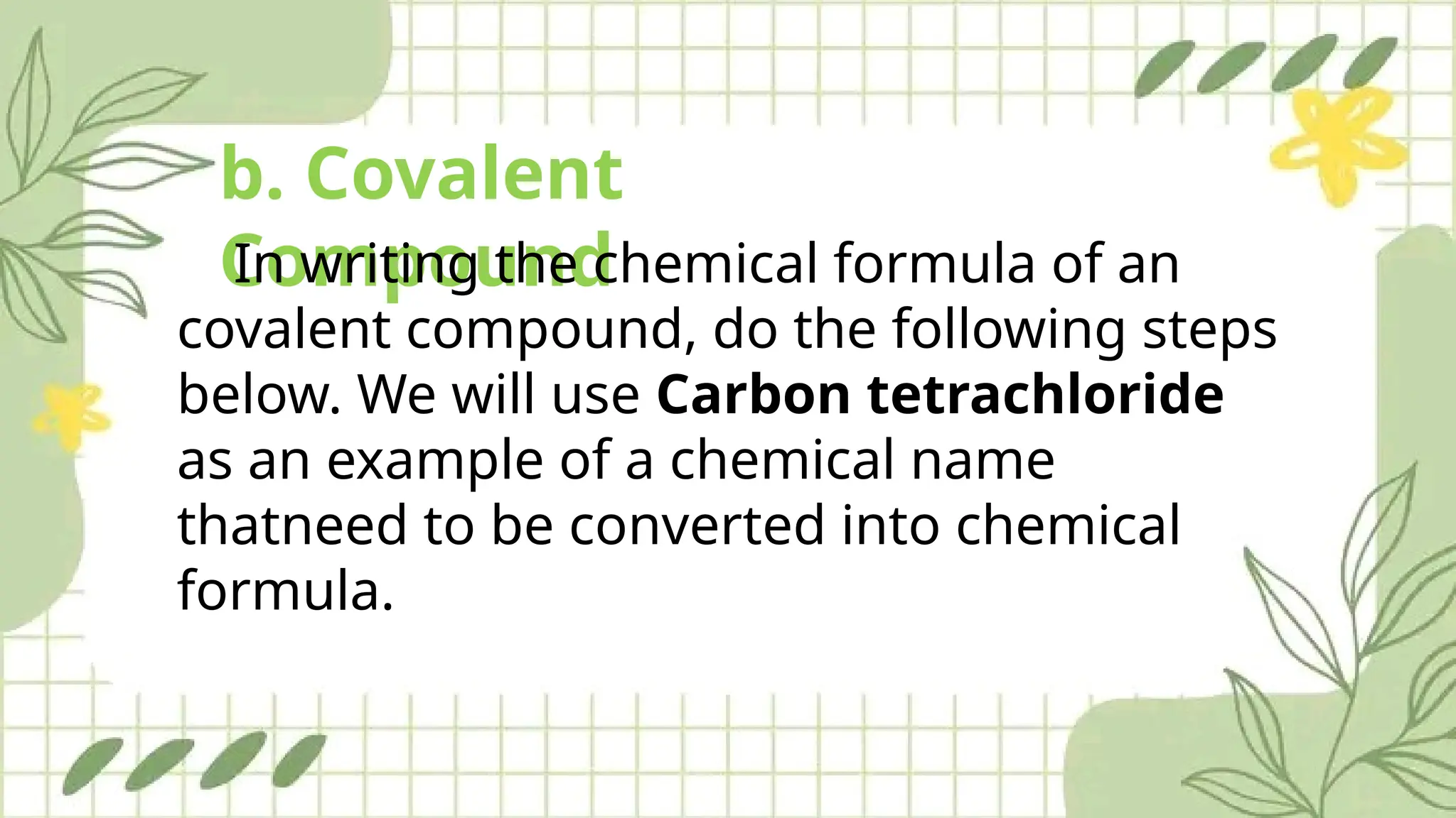 Chemical Formula and Chemical Name of Compounds | PPTX