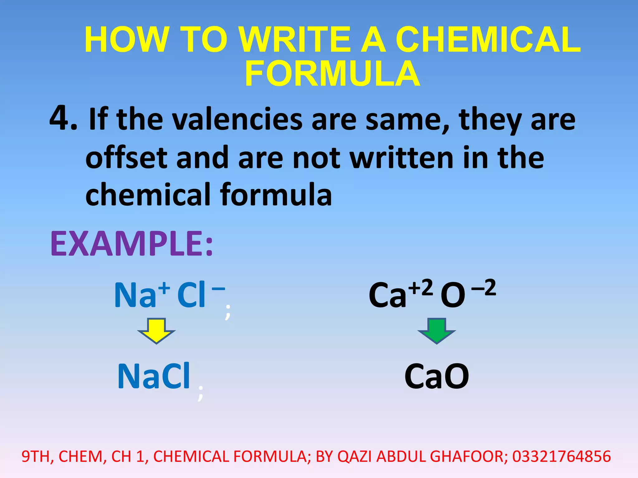 Chemical formula and how to write a chemical formula | PPT