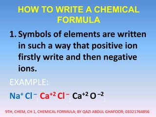 Chemical formula and how to write a chemical formula | PPTX