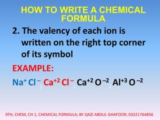 Chemical formula and how to write a chemical formula | PPTX