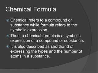 chemical formula.pptx | Chemistry | Science