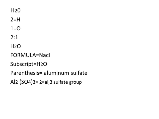 CHEMICAL FORMULA and Its empirical formula | PPTX