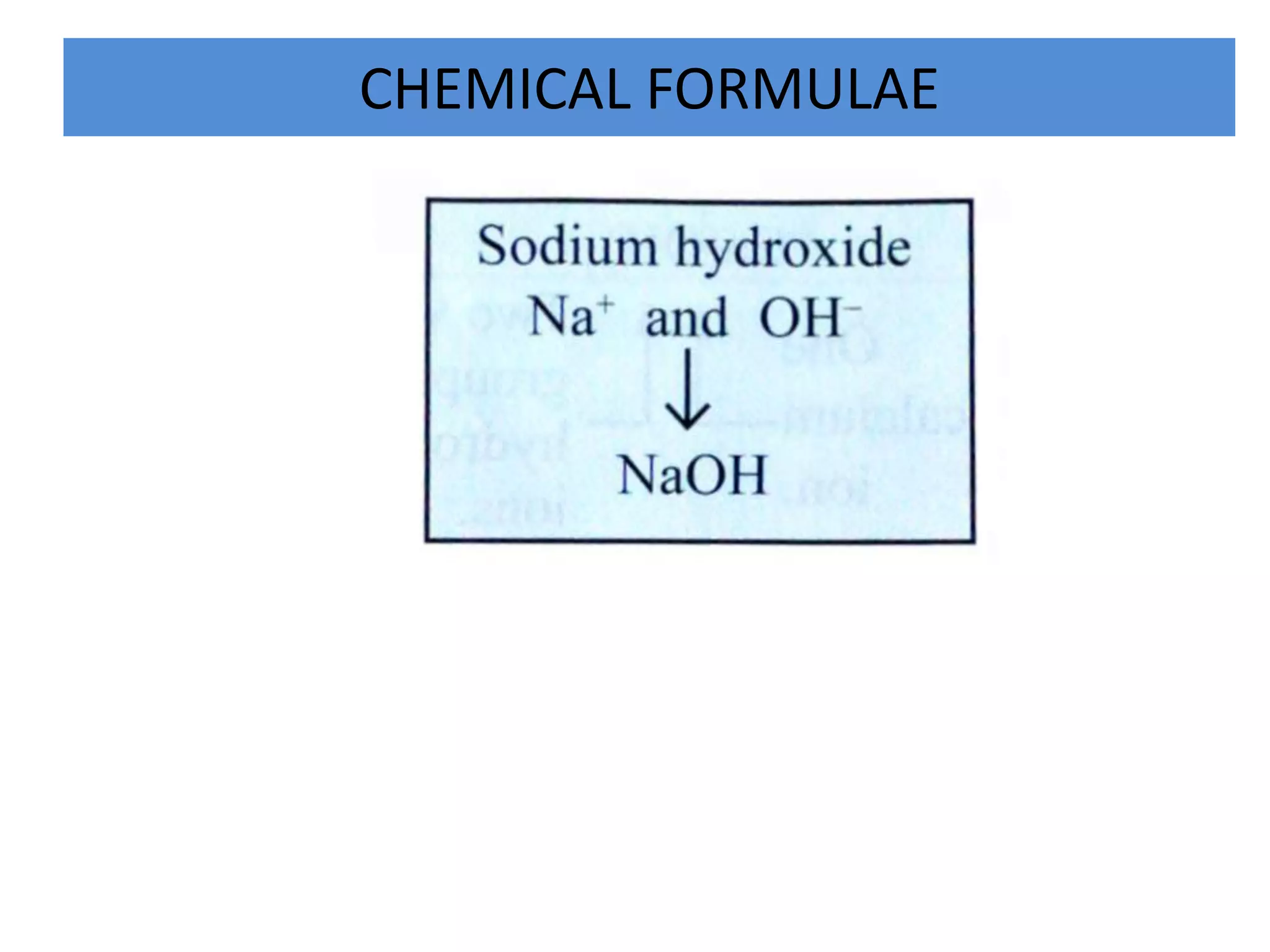 Chemical formulae | PPT
