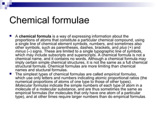 Chemical formulae and equations | PPT